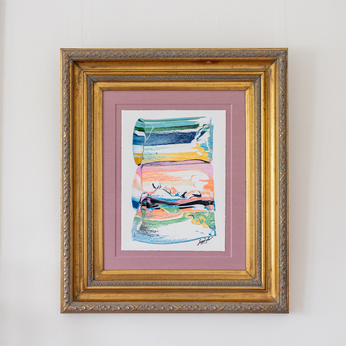 "Joy in Motion" in Gorgeous Vintage Frame, 24.5"x28.5" – Lizzie Selle ...