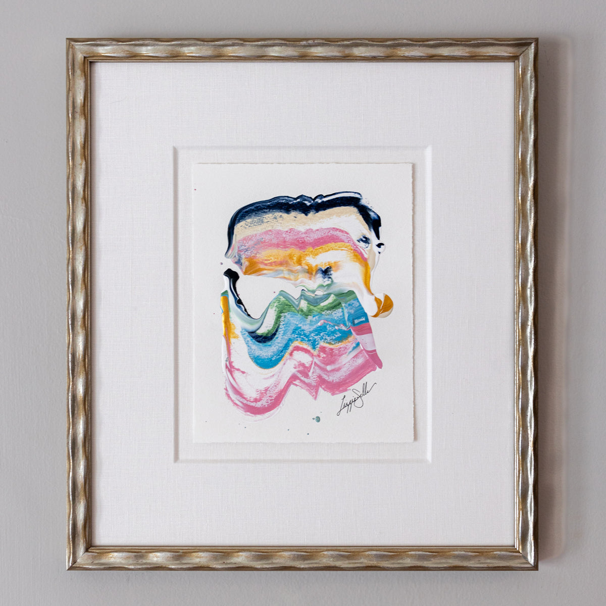 "Joyful Connections-Wavy" Original Art in Custom Wave Frame – Lizzie ...